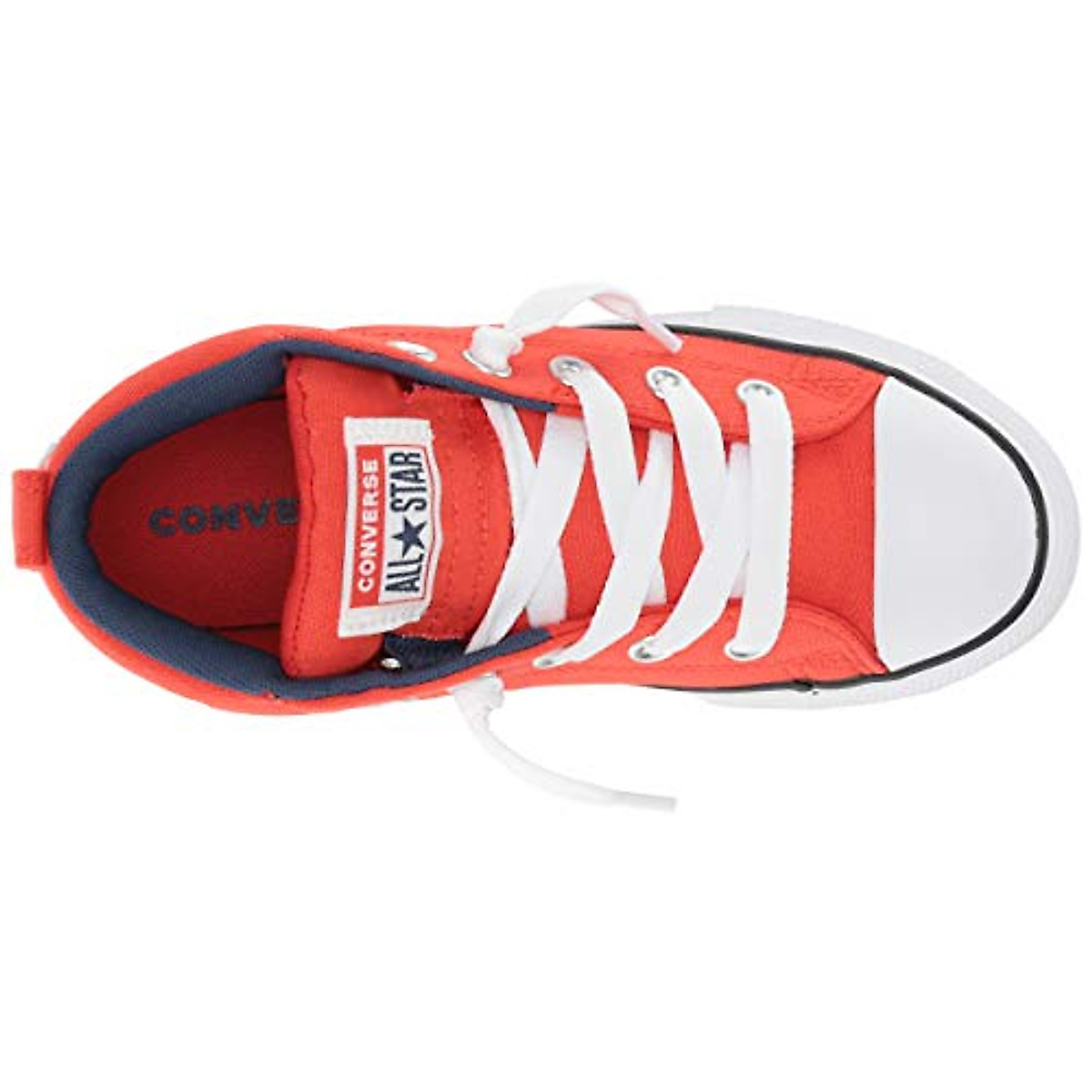 Converse Baby-Boy's Chuck Taylor All Star Street Moon Seasons Sneaker, Habanero Red/Navy/White, 3 M US Infant