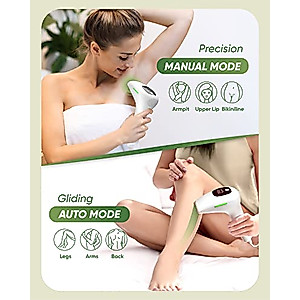 XSOUL At-Home IPL Hair Removal for Women and Men Permanent Hair Removal 999,999 Flashes Painless Hair Remover on Armpits Back Legs Arms Face Bikini Line, Corded