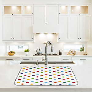 Originals Dish Drying Mat 16 x 18 Inch Absorbent Reversible Microfiber Dish for Kitchen Coffee Bar Countertop