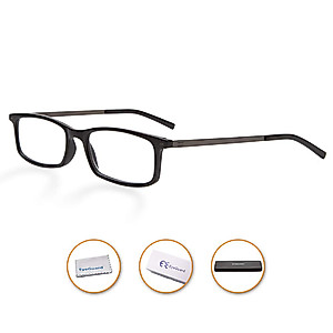 EYEGUARD Reading Glasses with Portable Case Slim Mini Pocket Readers for Women Men Eye Glasses