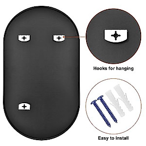 NUTTUTO 17''x30'' Black Oval Mirror, Oval Bathroom Mirror, Walll Mirror Oval, Wall Mirror for Bathroom, Livingroom, Vanity, Entryway, Hallway, Hang Vertical & Horizontal