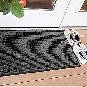 Notrax 109 Brush Step Carpeted Entrance Mat for Home or Office, 2' X 3', Charcoal, 109S0023CH