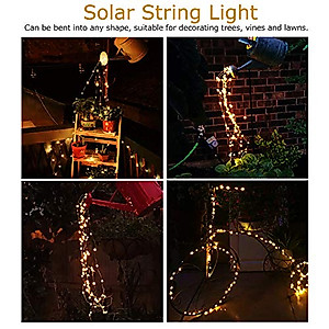 Talany Outdoor Solar String Lights, Indoor/Outdoor Solar Christmas String Lights Solar Light String Warm White Garden Stake Lights for Home Garden for Christmas Party