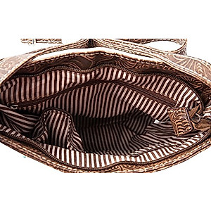 HW Collection Western USA American Flag Stars Stripes Concealed Carry Purse Crossbody Handbag (USA Flag Purse)