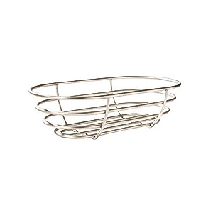 Spectrum Diversified Euro Basket, Classic Kitchen Design for Breads, Roll, Muffin Pastries & Baked Good Storage, Traditional Style Snack & Food Holder for Serving, 7 x 12.5 x 3.5, Satin Nickel