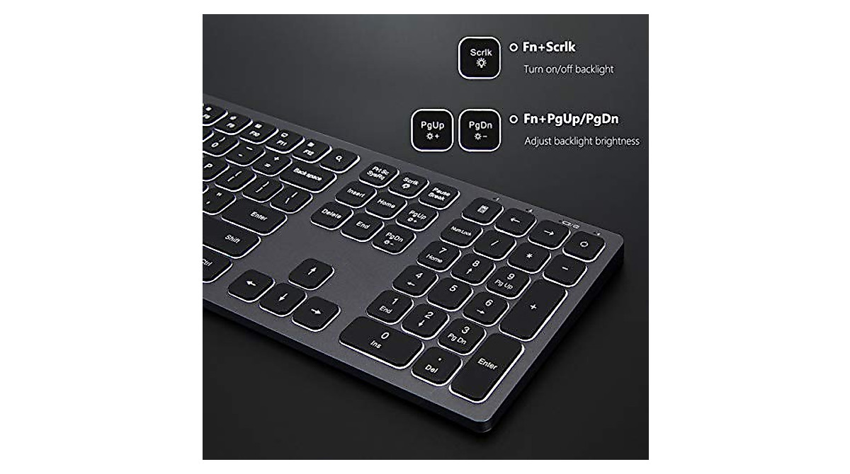 Wireless Backlit Keyboard and Mouse Combo, Seenda Illuminated Light Up ...