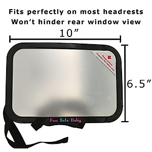 Fun Safe Baby Safety and Comfort Pack, Backseat Mirror for Rear Facing Car Seat and 2 Sunshades