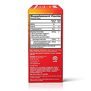 MegaRed Omega 3 Fish Oil Supplement 800mg (per Serving), Advanced 6X Absorption EPA & DHA Omega 3 Fatty Acid Softgels (80cnt Box), Phopholipids, Supports Brain Eye Joint & Heart Health