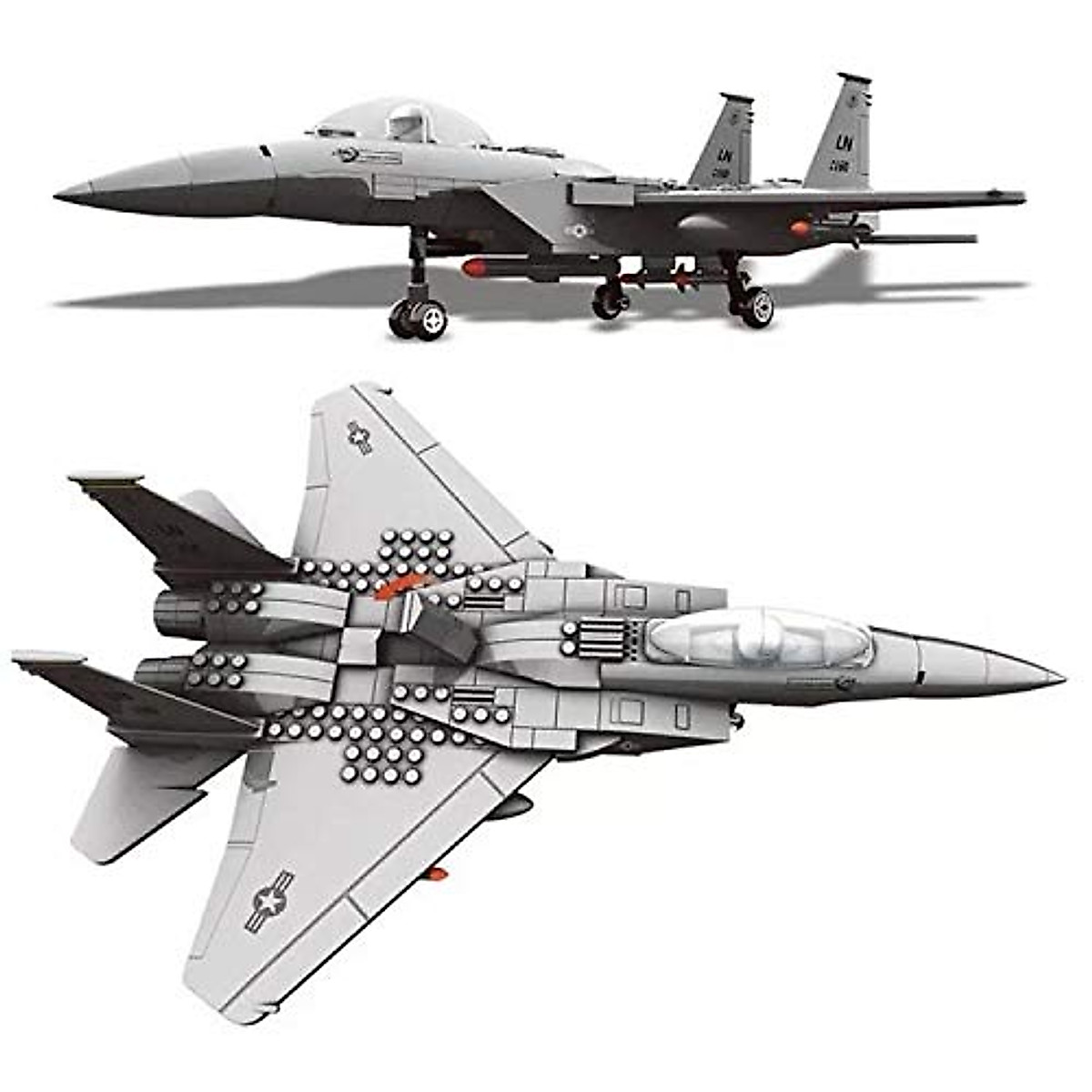 General Jim's Military Building Blocks Plane - F-15 Eagle Fighter Model Building Blocks Toy Plane - F15 Model Plane Play Set Great for Teens and Adults