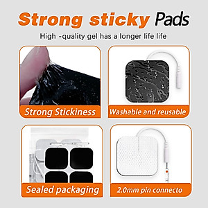 20PCS Tens Unit Electrode Pads, Multiple Sizes Electrodes for TENS Unit, Compatible with TENS 7000/ AUVON Tens Unit/Nicwell Care Tens, Reusable and Latex-Free Replacement Pads Set for Tens Machine