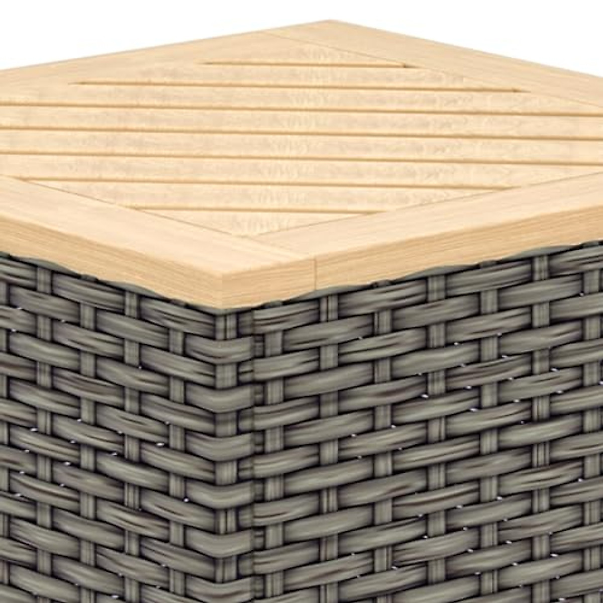 Homestyles Boca Raton Outdoor Side Table, Grey/Brown