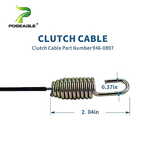 POSEAGLE 746-0897 Cable Compatible with MTD 946-0897 Auger Cable, MTD 746-0897 Auger Cable 746-0897, 746-0897a Auger Clutch Cable 746-0897, 746 0897