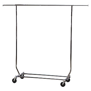 DecoBros Supreme Commercial Grade Clothing Garment Rack, Chrome
