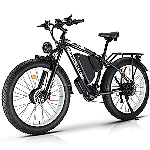 PHILODO Electric Bike for Adults, 48V 22Ah Fat Tire Ebike Dual Motor AWD 2000W 35MPH Electric Bicycles Shimano 21-Speed with Ignition Lock Hydraulic Disc Brakes…
