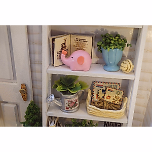 Kisoy Romantic and Cute Dollhouse Miniature DIY House Kit Creative Room Perfect DIY Gift for Friends,Lovers and Families(Sunny Dorm)