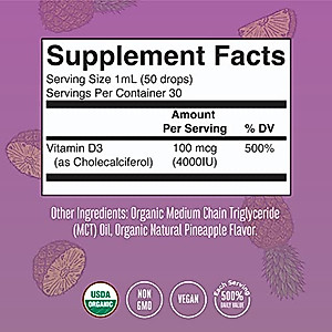 USDA Liquid Vitamin D3 Pineapple & Liquid Vitamin C Liposomal Bundle by MaryRuth | Immune Support | Enhanced Absorption for Men & Women, Vegan, Gluten Free, Sugar Free, Non-GMO