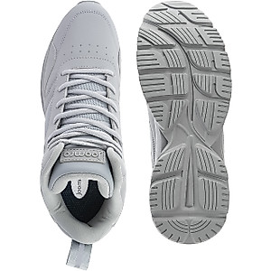 Joomra Men's Fashion Sneakers for Walking Jogging Travel Lace High Top Cushion Blade Casual Athletic Tennis Shoes Grey Size 12