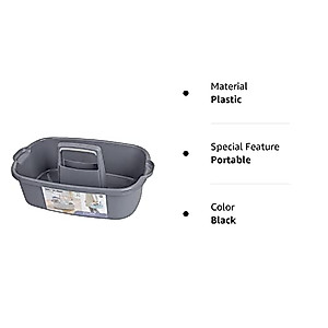 Andmey Cleaning Caddy Organizer Portable Shower Caddy Basket with Handle for Bathroom, Garden, kitchen, Cleaning Supplies, Gray