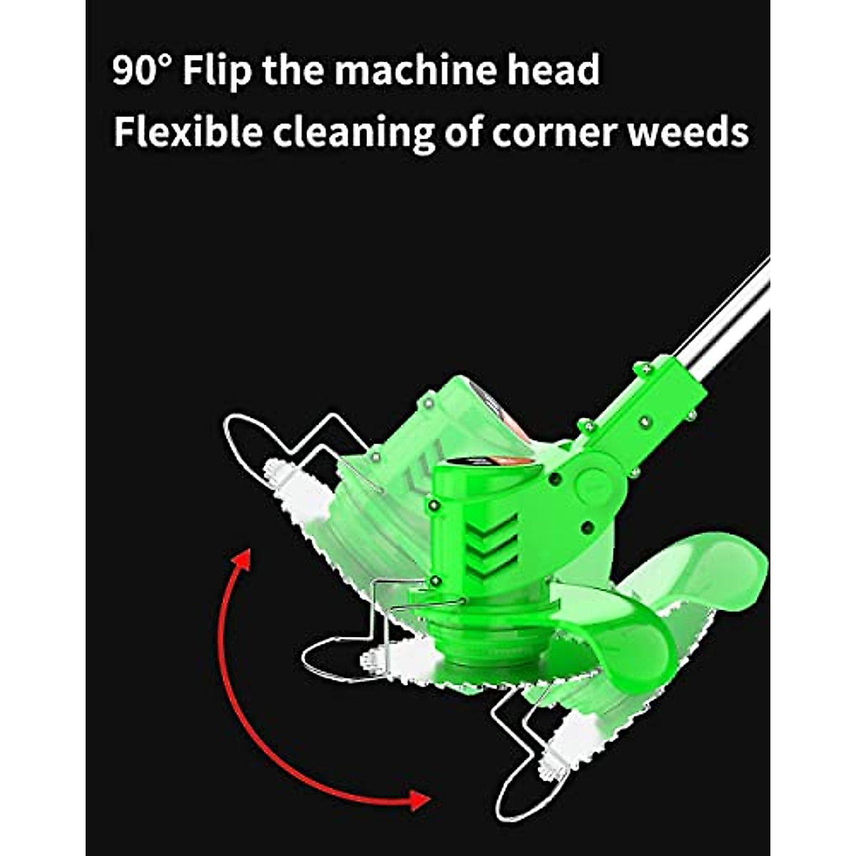 Lawn Mower Electric Lawn Mower 24 V Corded Brush Cutter to Remove Weeds from Trees and Flower beds Grass Cutting Machine for Agricultural Land Lawn Edging Tool (2 Batteries and 1 Charger GINOLEI