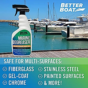Marine Degreaser Black Streak Remover Fiberglass and Engine Degreaser Cleaner Heavy Duty Boat and Automotive Car Super Grease Clean and Parts Cleaner Commercial Grade Auto RV and Boats