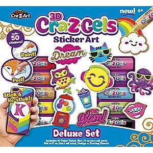 Cra-Z-Art CRA-Z-Gels 3D Deluxe Set DIY Sticker Kit