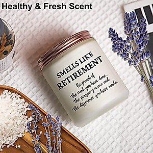 Scented Candles Retirement Gifts for Women or Men, Best Happy Retirement Gift for Mom Sister Grandma Her Friend Coworker Teacher Boss Employee Retire Presents, Lavender