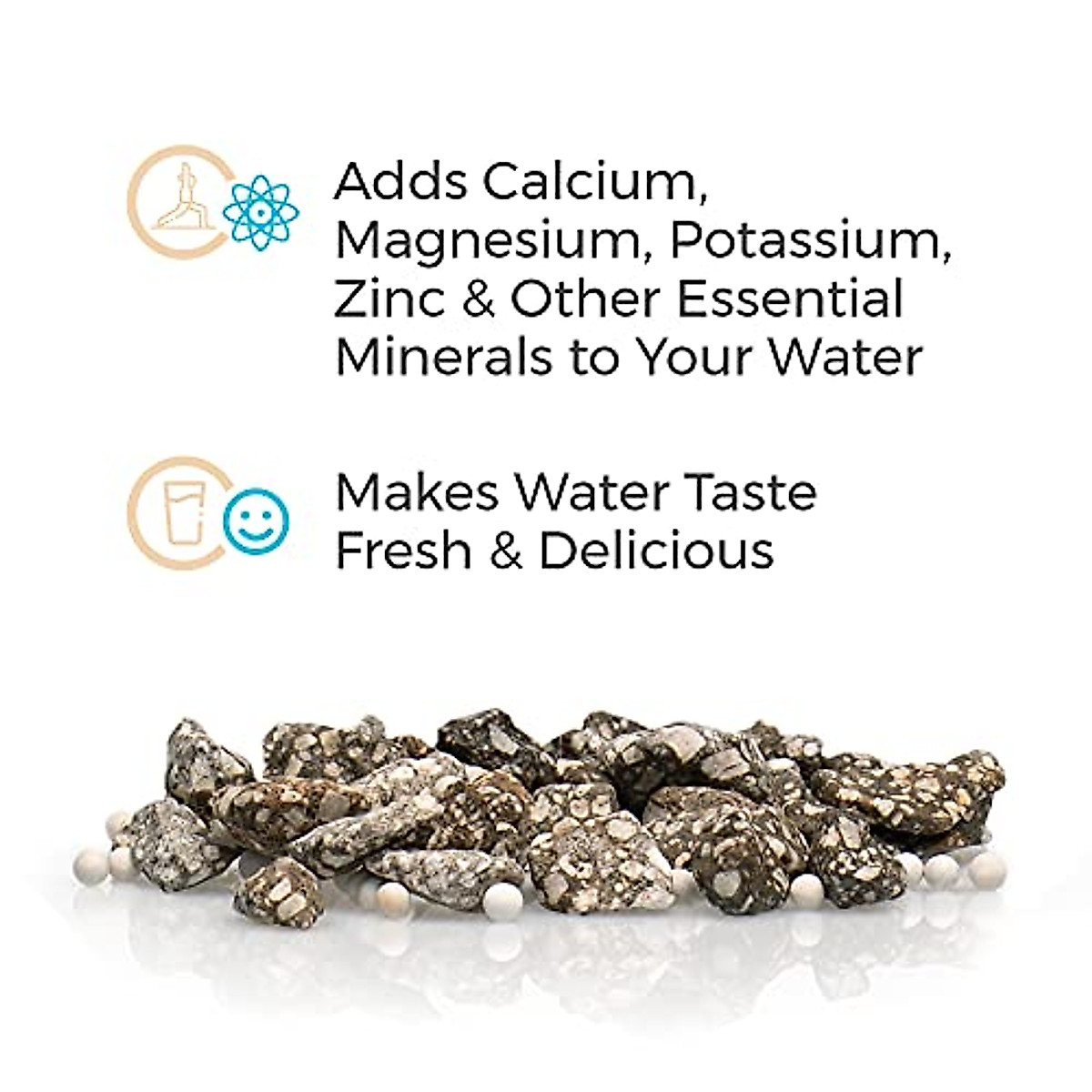 Mineral Stones Replacement by Santevia | Designed for Santevia's Gravity Water System | Adds Healthy Minerals and Makes Water Alkaline | Makes Water Taste Delicious
