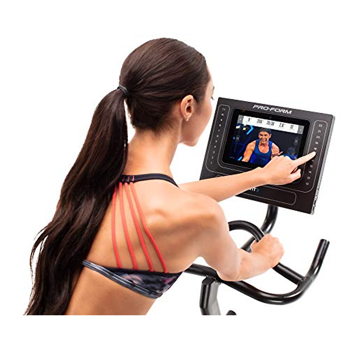 ProForm Studio Bike Pro 10 with 3 lb. Dumbbell Set and 30-Day iFIT Family Membership,Black