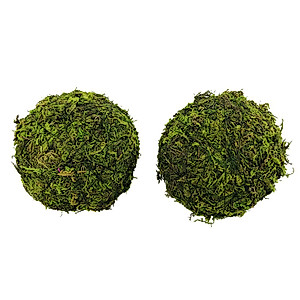 zorpia Natural Preserved Moss Hanging Ball Vase Bowl Filler for Garden, Wedding, Party Decoration (3.5"(6 Pack), Green)