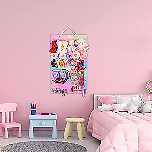 SIMBOOM Headband Holder for Baby Girl, Hanging Storage Organizer Newborn Headbands, Bows