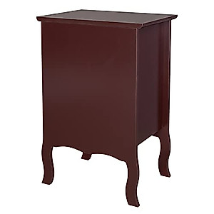 Royard Oaktree Upgraded Set of 2 Wooden Side Table with 2 Drawers Farmhouse Bedside Table with Storage for Bedroom Living Room,Brown
