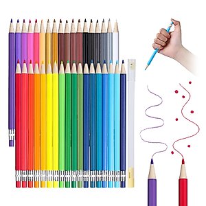 Colored Mechanical Pencils 36 Count, No Sharpening Colored Pencils for Adult Coloring, Smooth Soft Creamy Core Color Pencil Set, Premium Assorted Vibrant Color Pencils for drawing shading layering