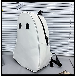 Novelty 3D Ghost Backpack Racksack Cute School Bag Bookbag Shoulder Bag for Teen Boys Girls (White)