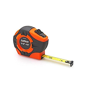 Crescent Lufkin 1" x 25' P1000 Series Hi-Viz® Orange Engineer's Yellow Clad A4 Blade Power Return Tape Measure - PHV1425DN
