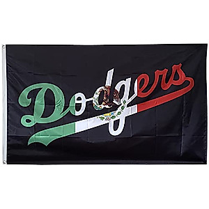 Bayyon Los Doyers Mexico Flag 3x5ft Black Banner