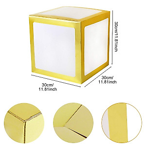 Baby Shower Decorations, DIY Gold Baby Shower Boxes for Boy Girl Baby Shower Decor, Baby Blocks Decorations for Baby Shower, Gender Reveal Party Supplies, 1st Birthday