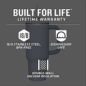 Heitiliamu 40oz Insulated Tumbler, Reusable Vacuum Quencher Tumbler with Straw, Leak Resistant Lid, Insulated Cup, Maintains Cold, Heat, and Ice for Hours (black) (Tiffany Blue)