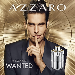 Azzaro Wanted Eau de Parfum - Energizing & Intense Mens Cologne - Woody, Aromatic & Spicy Fragrance - Juniper Berries, Sage, Vetiver - Lasting Wear - Luxury Perfumes for Men - Travel Size, 1.6 Fl. Oz