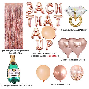 Wekayli Bachelorette Party Bach That Balloon Banner Brunch Bridal Shower Party Decorations Nash Bachelorette Party Sign Rose Gold Floral Decorations for Bridal Shower Bar