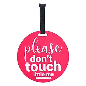No Touching Car Seat Sign Please Don't Touch Little Me (Baby Safety No Touching Newborn, Baby Car Seat Tag, Baby Preemie No Touching Car Seat Sign) (Green)
