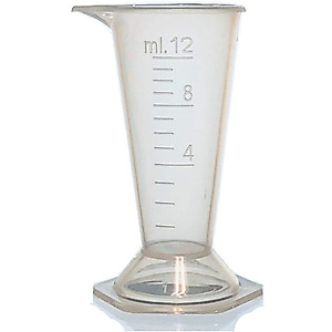 Conical Measuring Cup Set, 5 Sizes - 12, 25, 50, 125, and 200ml, Polypropylene, Hexagonal Base, Karter Scientific