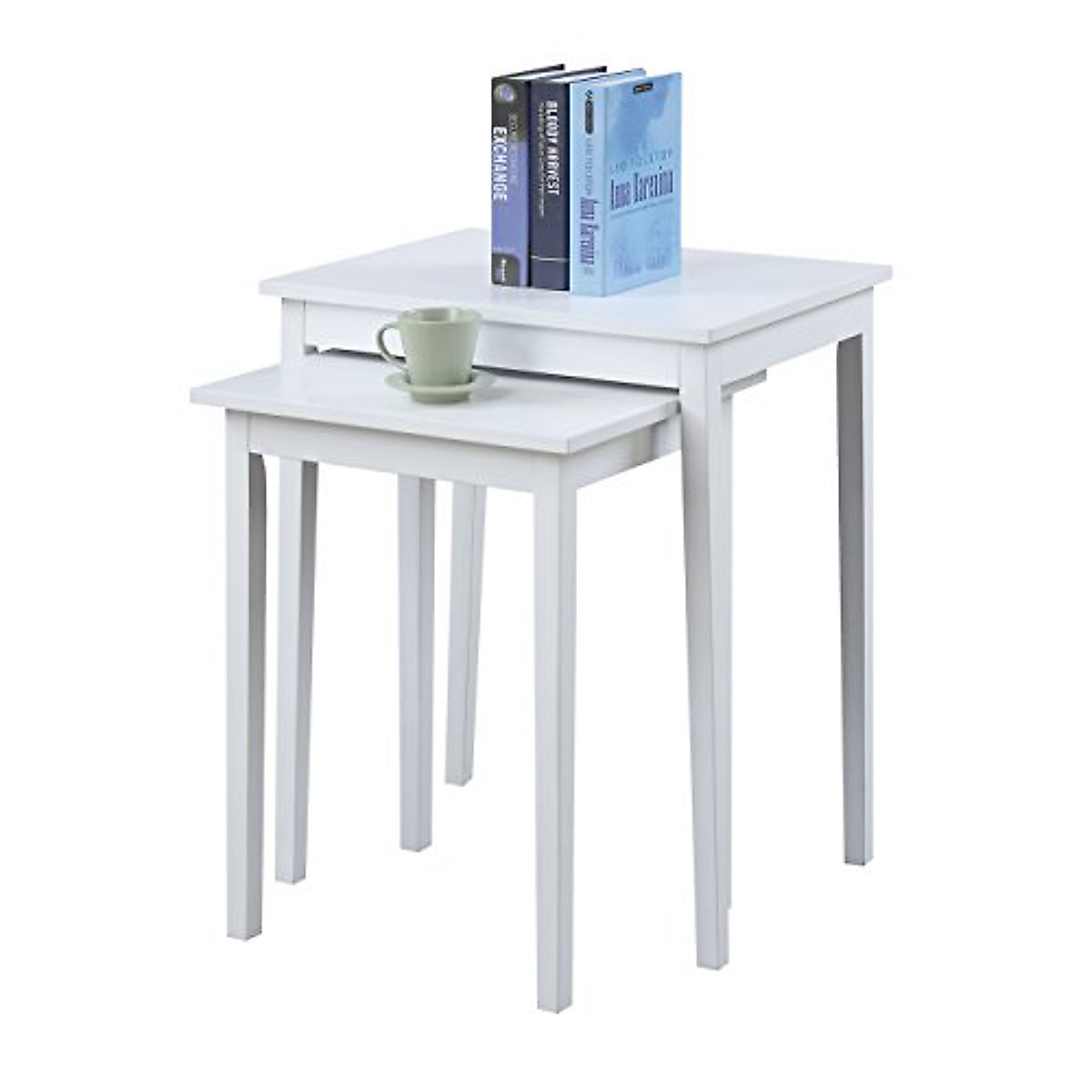 Convenience Concepts American Heritage Nesting End Tables, White