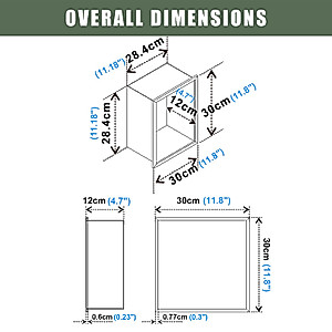 Sunrosa 12" x 12" Gray Shower Niche Stainless Steel NO Tile Needed, Waterproof Bathroom Recessed Niche, Organizer Storage for Shampoo & Toiletry Storage