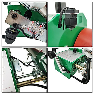 INTBUYING 1800W Automatic PVC Banner Welding Machine, Electric Heat Jointer Plastic Fabric Welder, Hot Air Edge Welder Kit for Advertising Cloth Banner Fabric PVC Roofing Seamless Splicing Machine