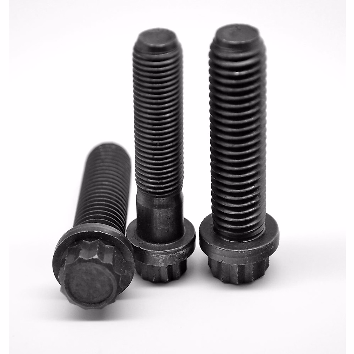 5/8-11 x 3 1/2 Coarse Thread 12-Point Flange Screw Alloy Steel Thermal Black Oxide Pk 5