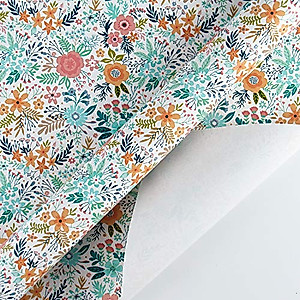 WRAPAHOLIC Wrapping Paper Roll - Beautiful Floral Design for Birthday, Mother's Day, Wedding, Baby Shower Wrap - 30 inch x 33 feet