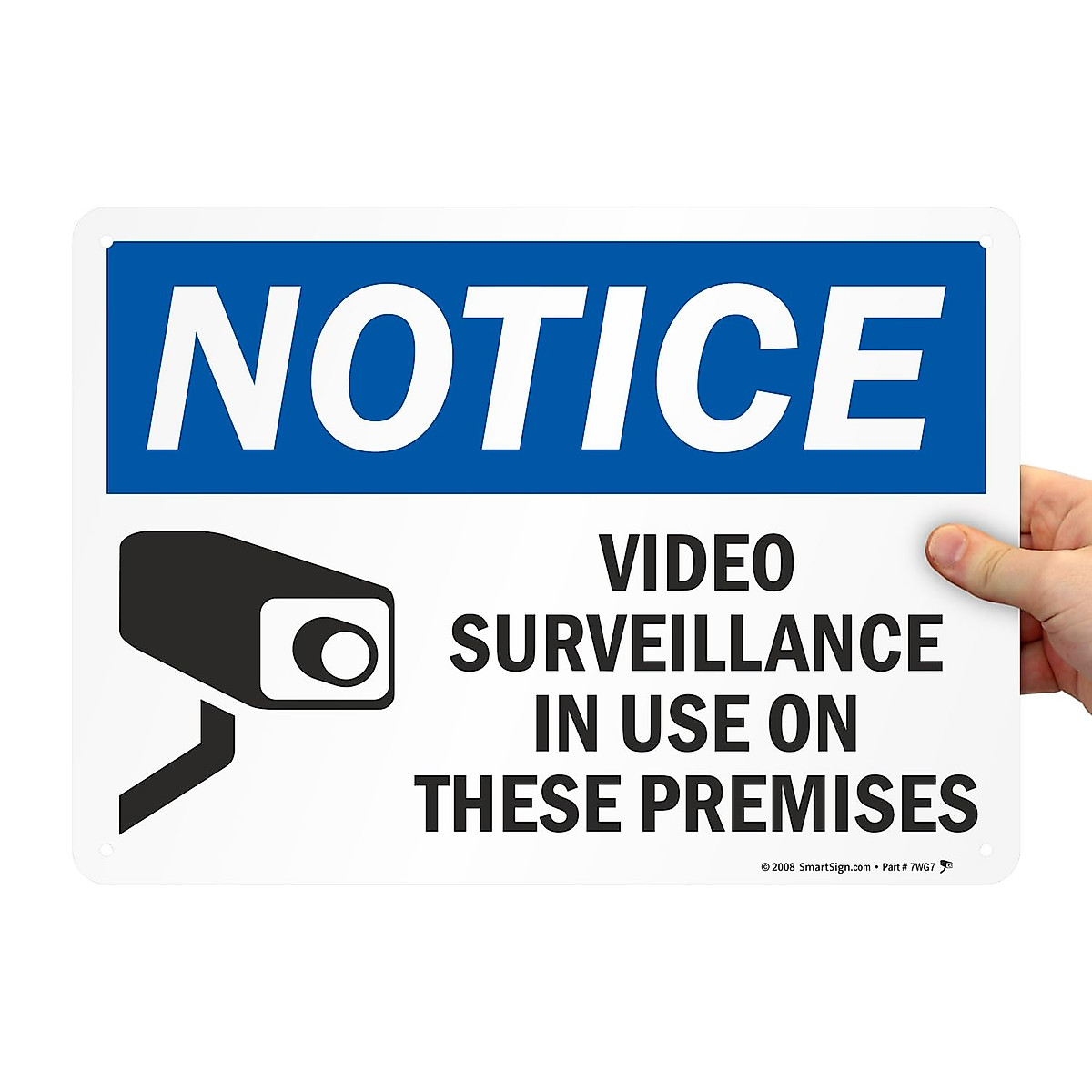 SmartSign "Notice - This Area Is Under 24 Hour Video Surveillance" Sign | 10" x 14" Aluminum