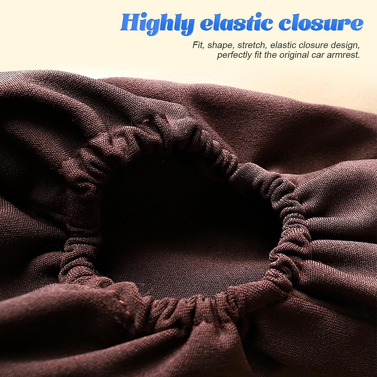 BESULEN 2 PCS Car Front Seat Armrest Covers, Auto Cloth Fabric Direct Replacement Center Console Lid Armrest Cover Skin Protectors, Universal Accessories for Vehicles, SUV, Truck, Van & More (Black)