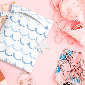 zcyxuuw Wet Bag, Wet Dry Bag, Wet Bag for Swimsuit, Travel, Beach, Pool, Diapers, Dirty Yoga Gym Clothes, Makeup Bag, Waterproof Reusable Minimalist Aesthetic Line Art Geometric Decor