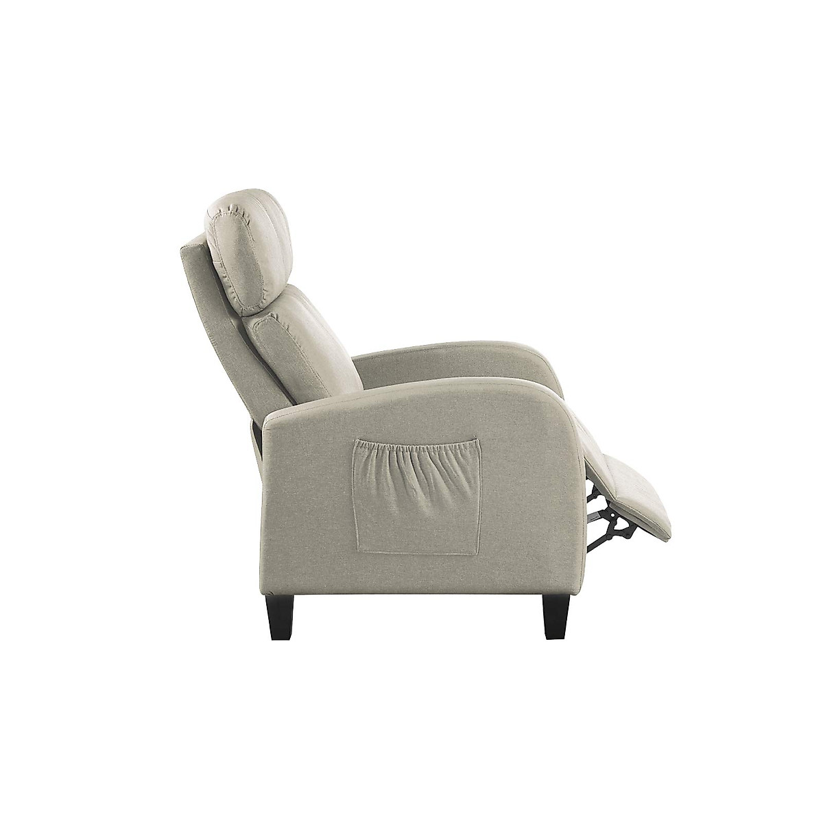 Casa Andrea Milano Living Room Slim Manual Recliner Chair (Beige)